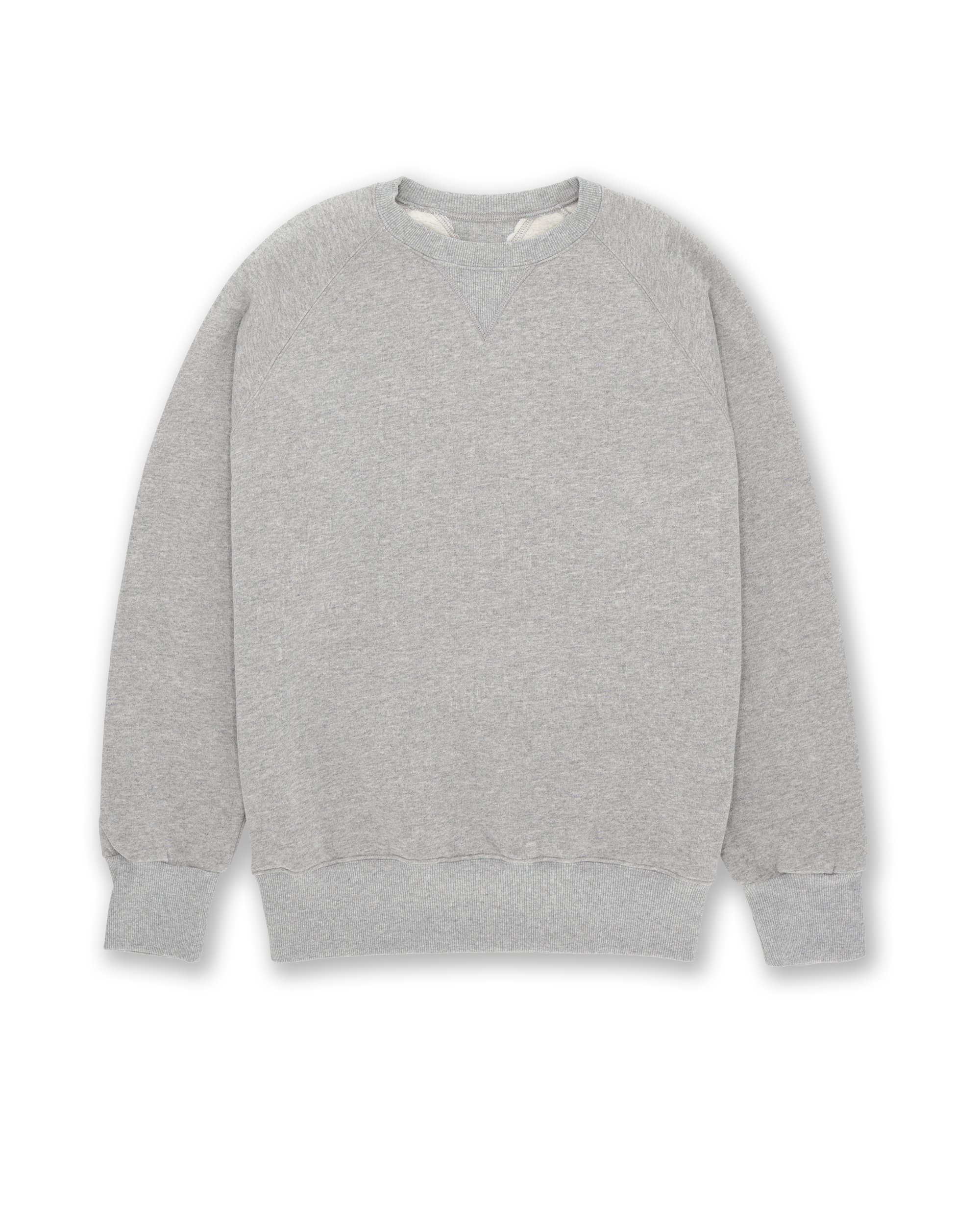Harvard Crew Neck Fleece Jersey Sweatshirt with Raglan Sleeves